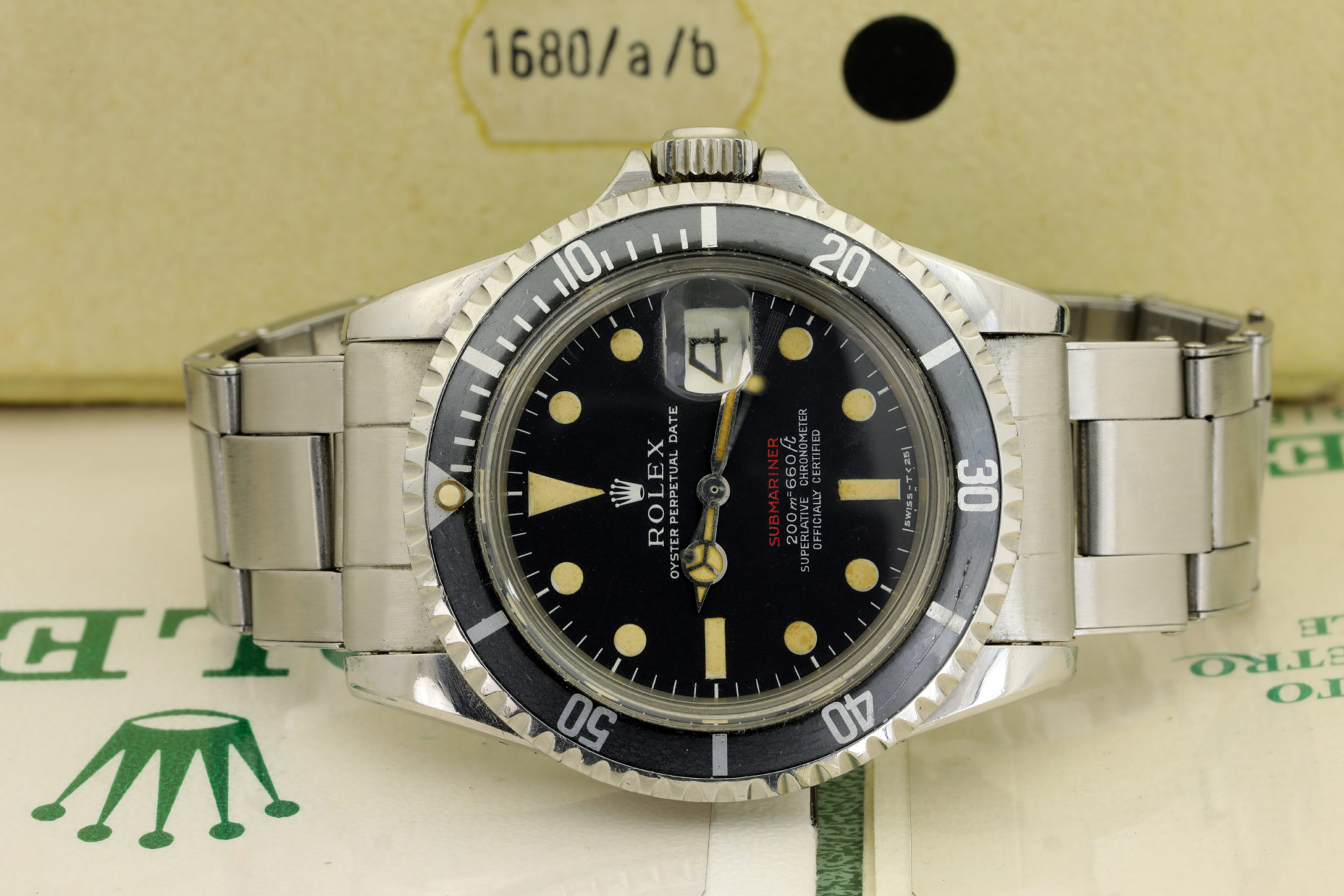 Rolex Submariner ref. 1680 Mk1 Red Writing Box, Papers and COSC ...